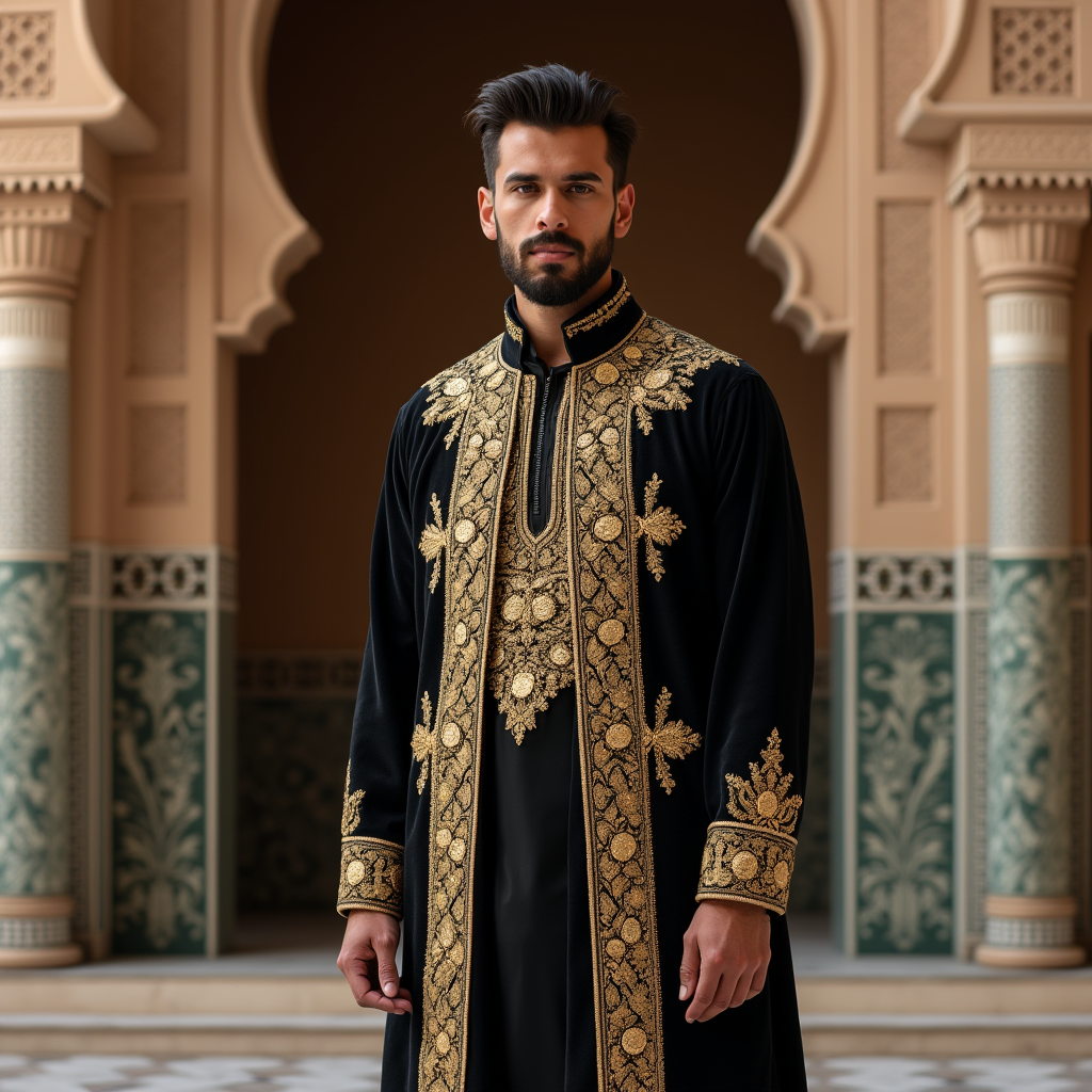 Veste Caftan Homme Maroc L’Essence du Style Traditionnel
